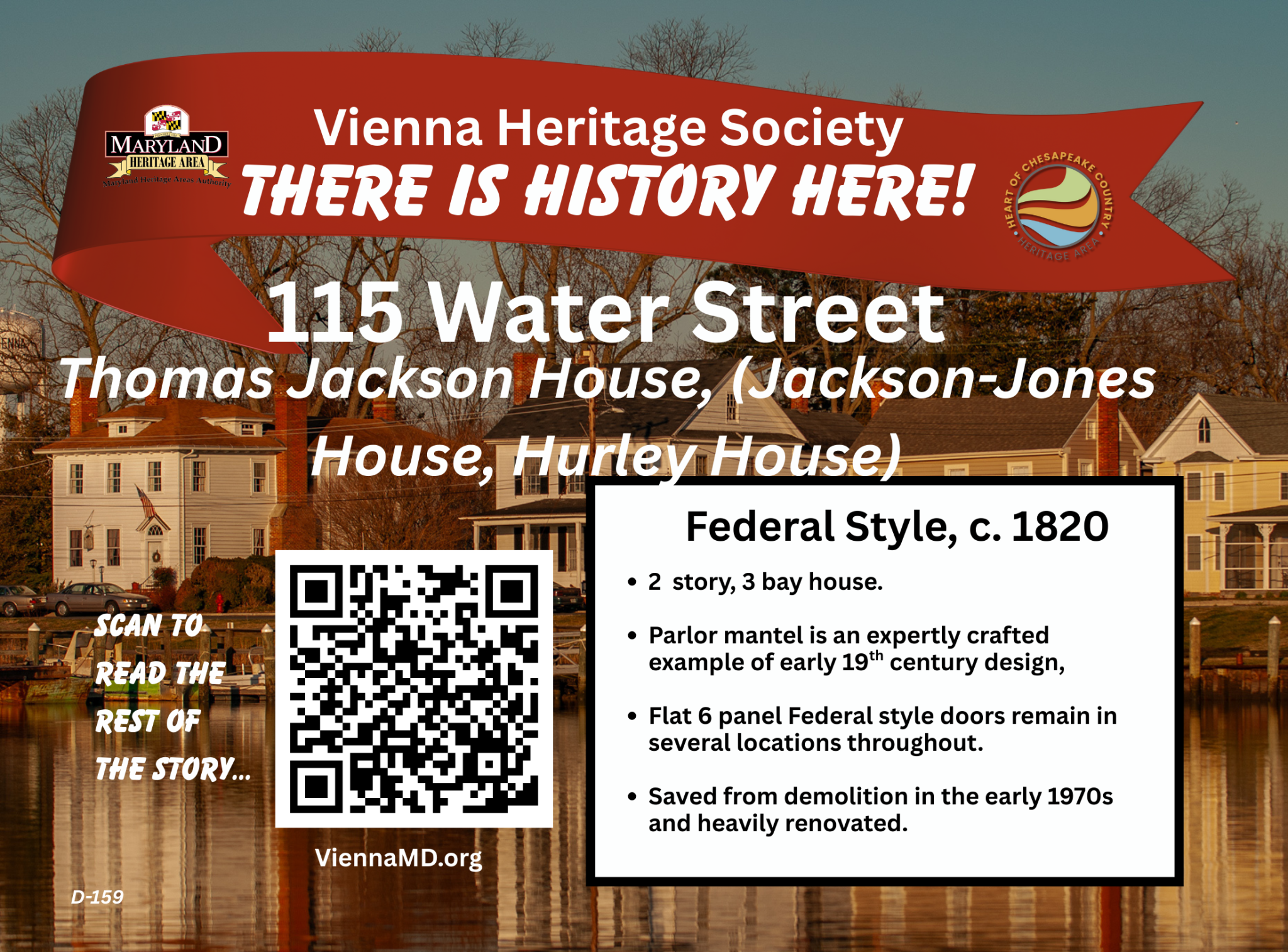115 Water Street, Thomas Jackson House – Vienna MD